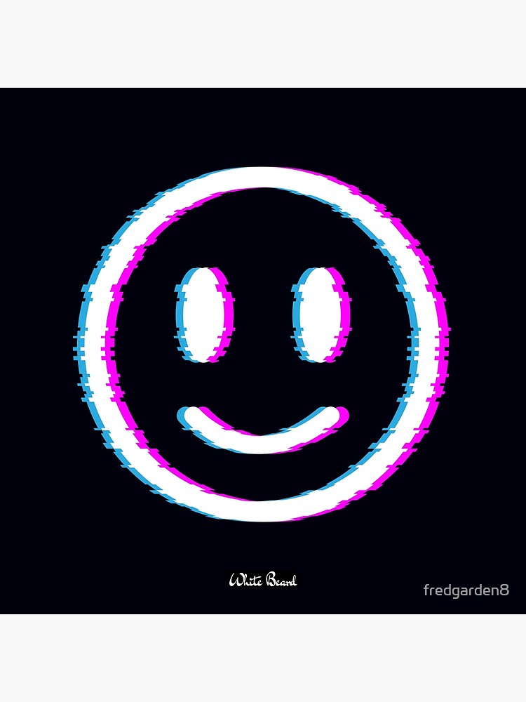 "Glitch Art Smiley Face Aesthetic Vaporwave" Poster for Sale by ...