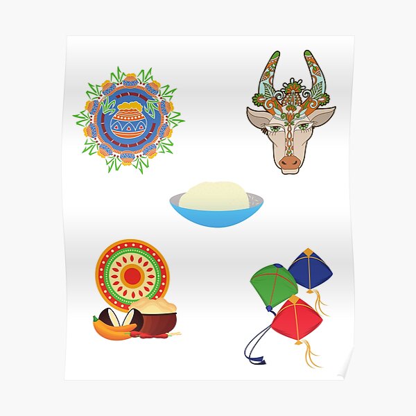 "Pongal - Happy Pongal 2021 Sticker Pack" Poster for Sale by ...