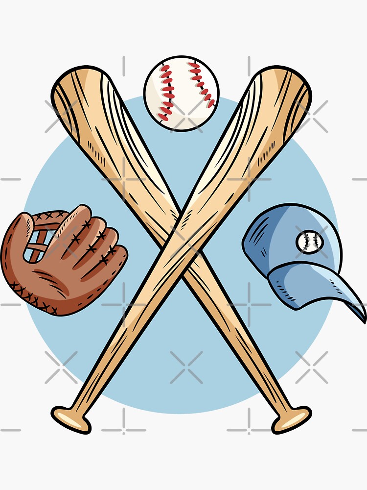 "Baseball Symbols" Sticker for Sale by oixxo | Redbubble