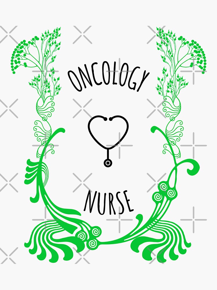 "Oncology Nurse" Sticker for Sale by ApparelByGriph | Redbubble