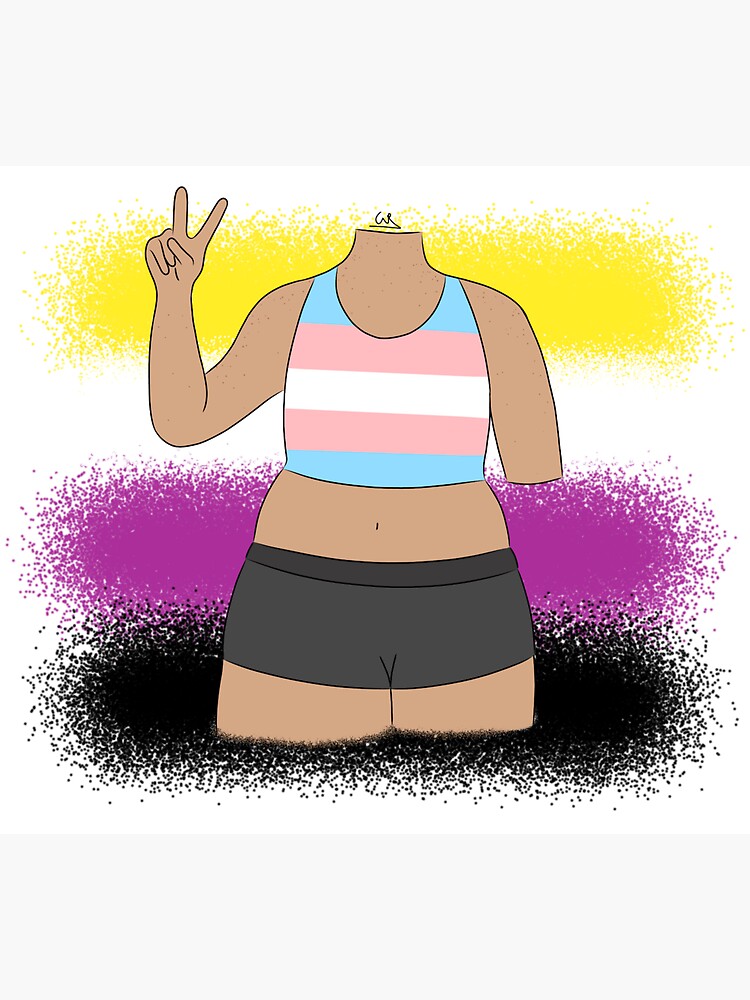 "Chubby trans/ non binary person" Sticker for Sale by MartinMoores ...