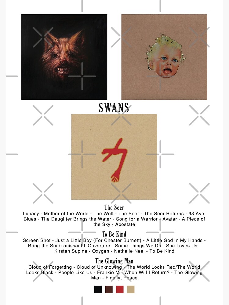 Swans Trilogy Poster (The Seer, To Be Kind, The Glowing Man) Premium ...