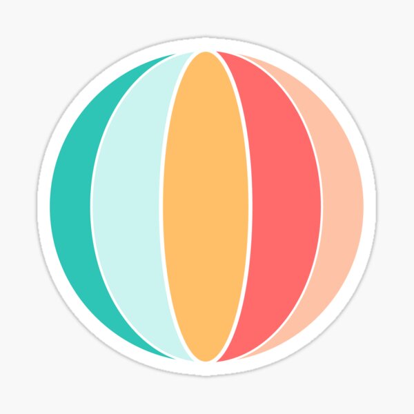 "Beach ball" Sticker by kickingdesigns | Redbubble