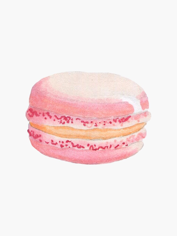 "Macaron, macaroon, pink, dessert, cake, treat, macaron sticker ...