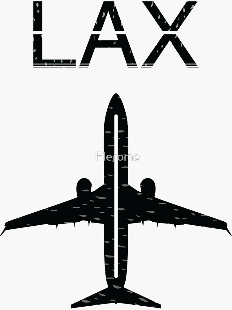 "LAX Airport - Los Angeles Airport - LAX / KLAX white" Sticker by ...