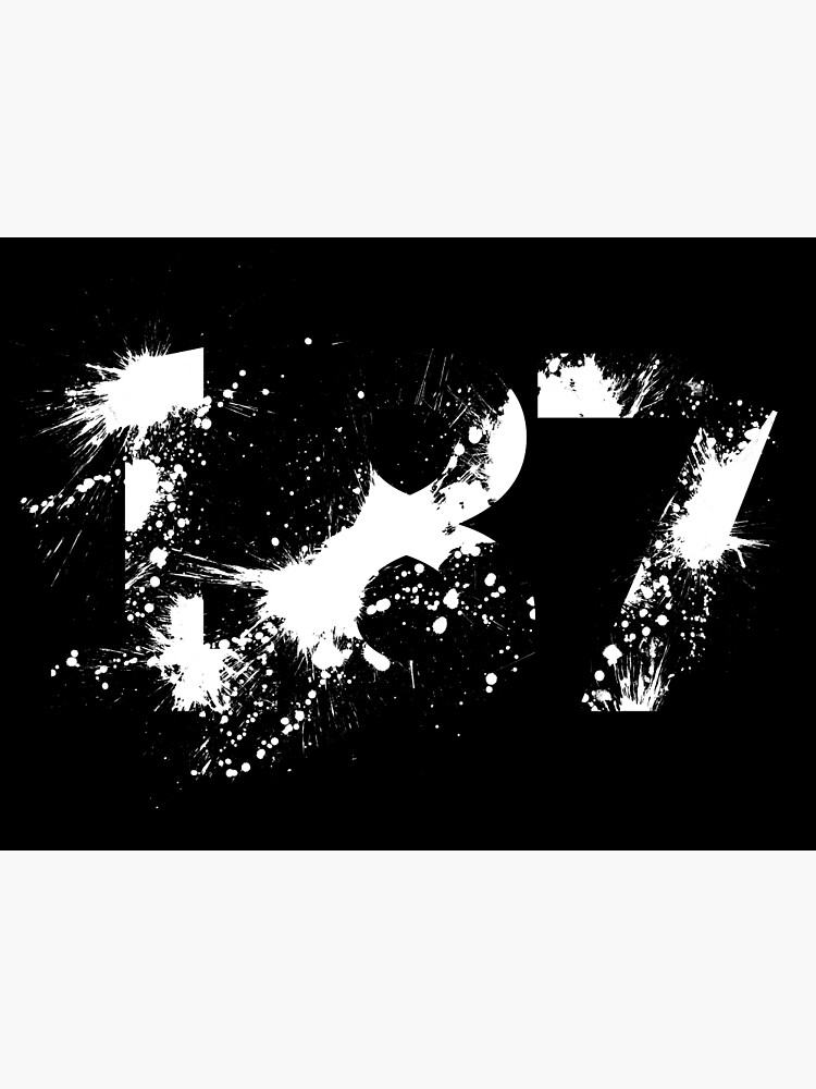 "187 (White)" Poster by meapineapple | Redbubble