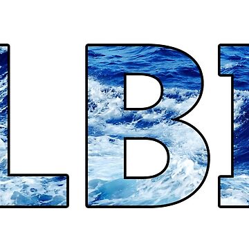 "Long Beach Island Wave Letters" Sticker for Sale by SimplyStickers ...