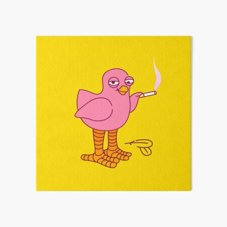 Lámina rígida «Pollito rosa amarillo, personaje de dibujos animados» de ...