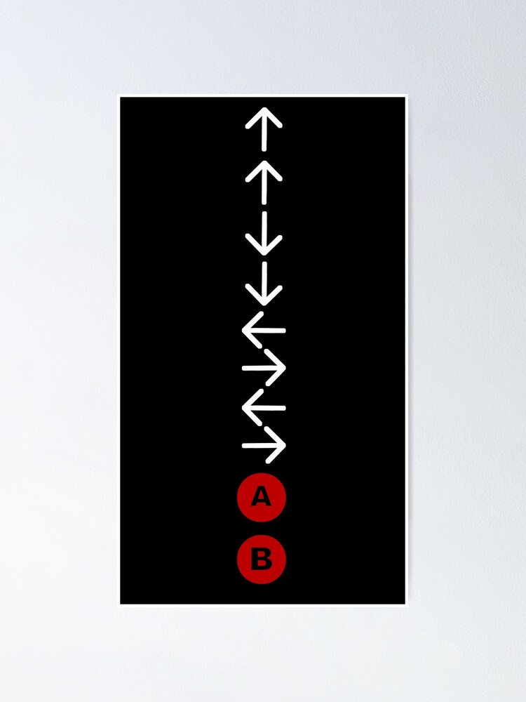 "Konami Code" Poster by zareworks | Redbubble