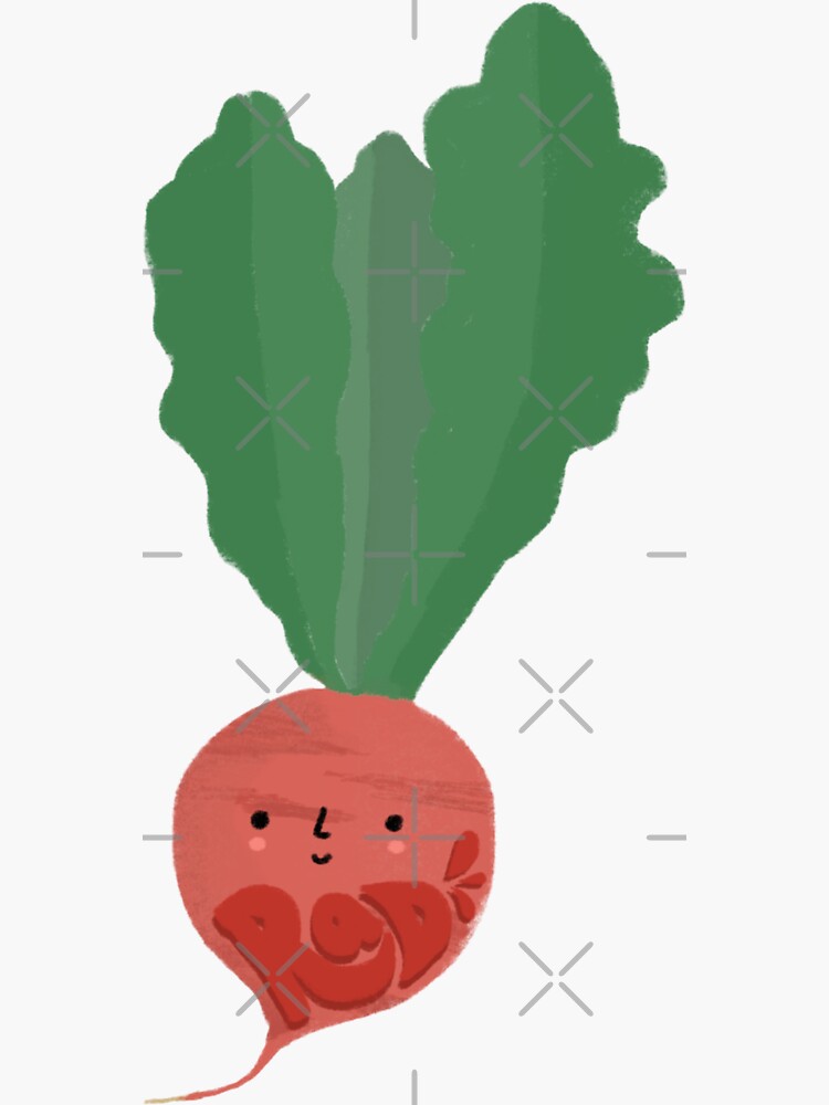 "Rad Kawaii Radish" Sticker by hearted | Redbubble