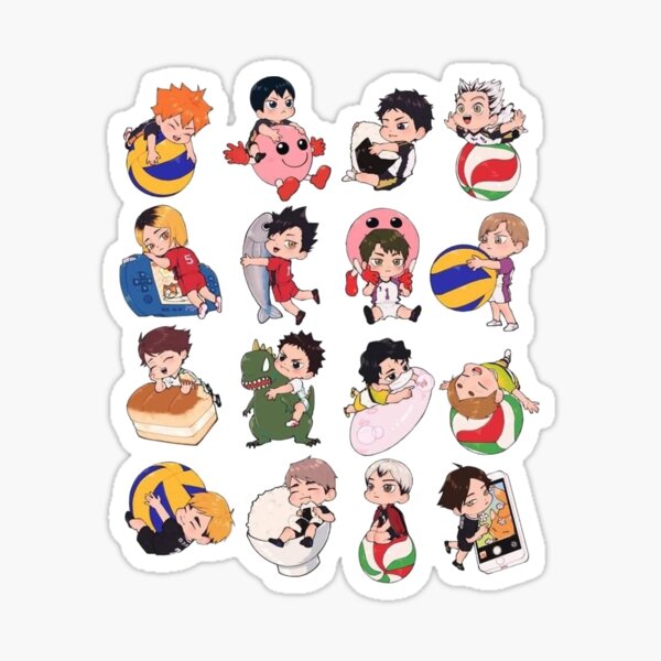 "Haikyuu Sticker Sheet" Sticker by HaikyuuStickerz | Redbubble