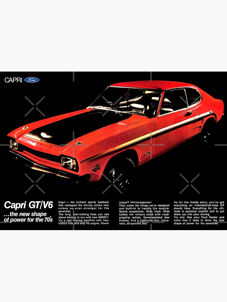 "FORD CAPRI V6" Sticker for Sale by ThrowbackM2 | Redbubble
