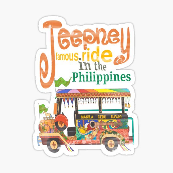 "Jeepney famous ride in the Philippines" Sticker for Sale by delyo ...