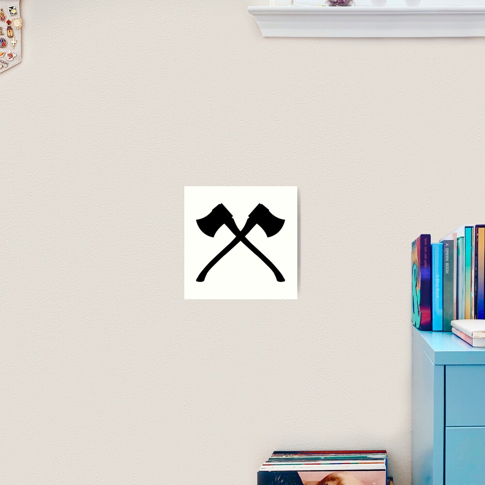 "Axe Crossing Simple" Art Print by lawjfree | Redbubble