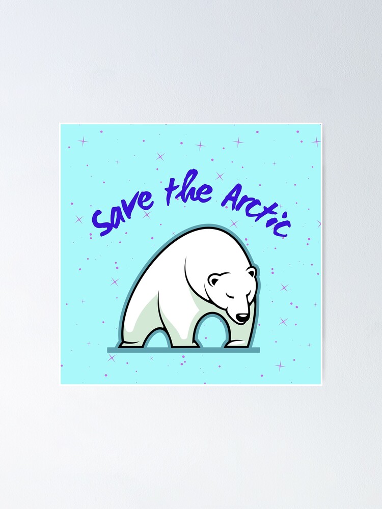 "Save the arctic 2021 vintage polar bear " Poster for Sale by Socool101 ...