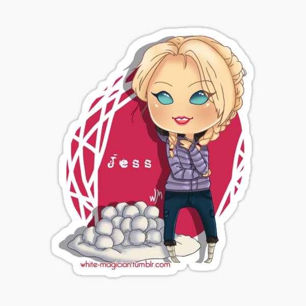 "Chibi Jess" Sticker by White-Magician | Redbubble