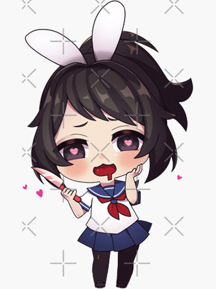 "ayano aishi chan yandere simulator chibi" Sticker for Sale by sakura ...
