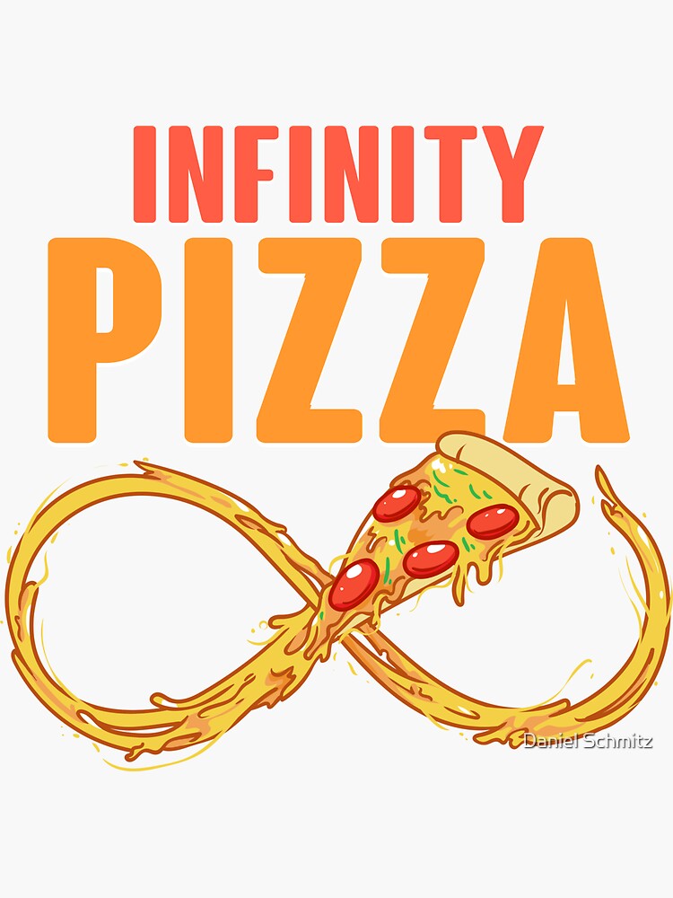 "Infinity pizza" Sticker for Sale by MrTableTennis | Redbubble