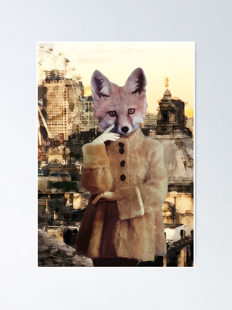 "Only Animals Should Wear Fur - Animal Vintage Analog Collage" Poster ...