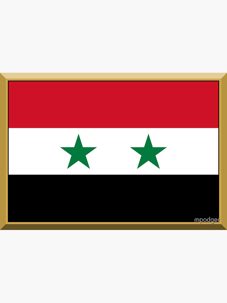"Syrian Flag Gifts, Masks, Stickers & Products (GF)" Sticker for Sale ...