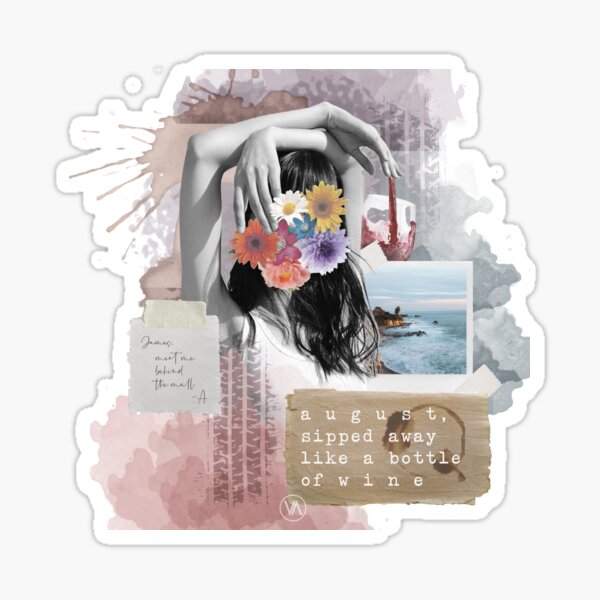 "August Collage - Taylor Swift inspired" Sticker for Sale by ...