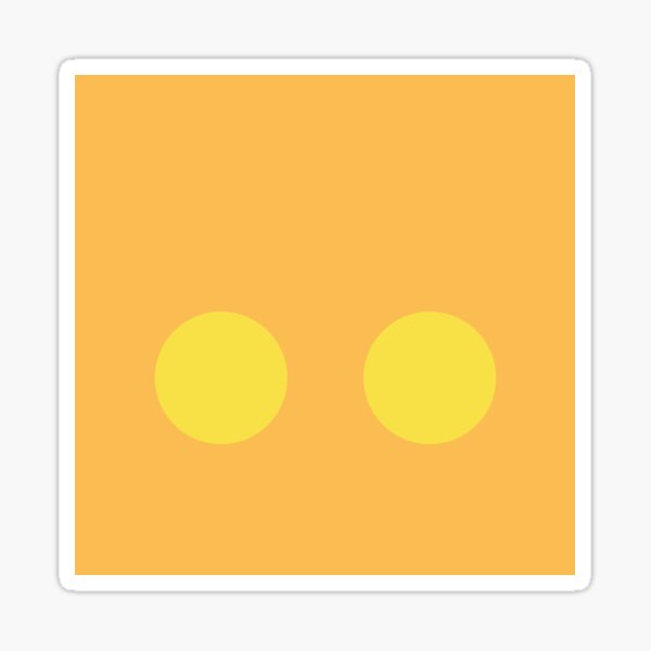 "Yellow Cheeks" Sticker for Sale by dmuelr | Redbubble