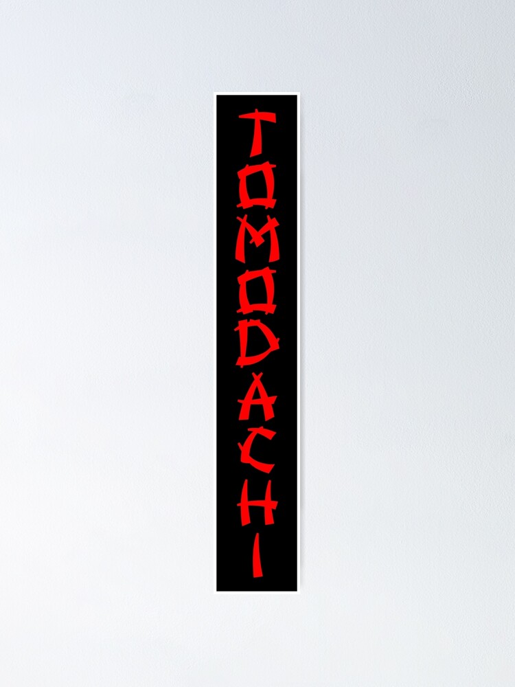 "Tomodachi Vertical Kanji-Style Font Lettering " Poster for Sale by ...