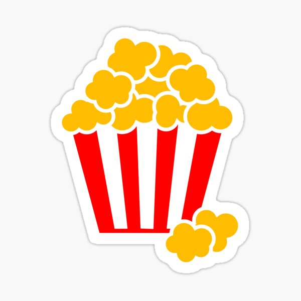"Do Not Disturb I'm Eating Popcorn Funny Popcorn Lover Movie" Sticker ...