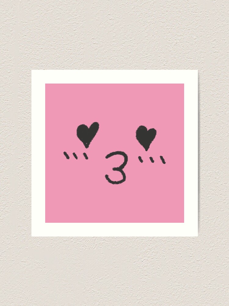 "Kawaii kissing face" Art Print by SnazzyCorp | Redbubble