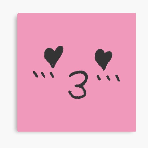 "Kawaii kissing face" Canvas Print by SnazzyCorp | Redbubble