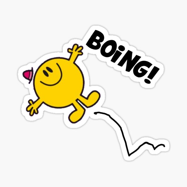 "Boing!" Sticker for Sale by QuincyTunes | Redbubble