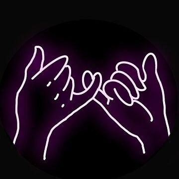 "neon pink promise" Sticker for Sale by Soph-jones713 | Redbubble