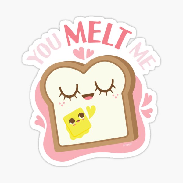 "You Melt Me / Love" Sticker for Sale by jsongdesign | Redbubble