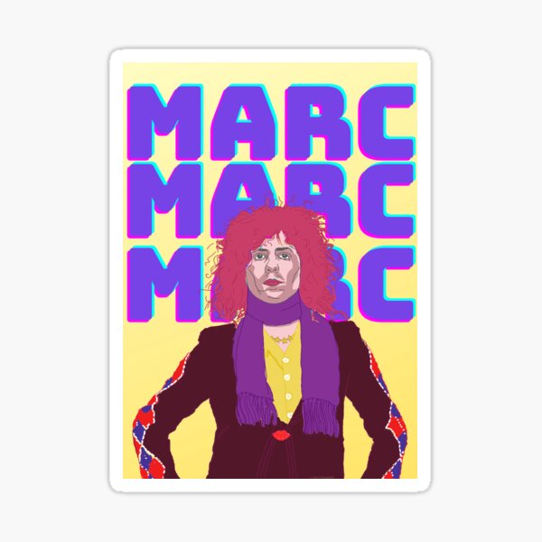 "Marc Bolan Artistic Rendering" Sticker for Sale by adrienne75 | Redbubble