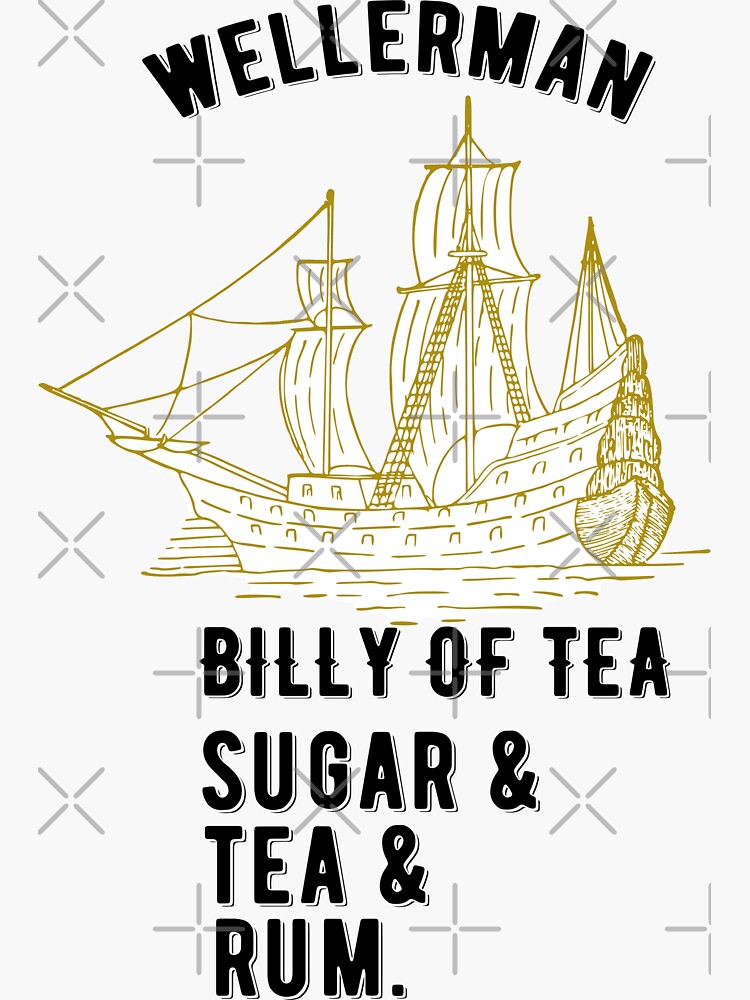 Pegatina «Wellerman Billy de Tea Sugar and Tea and Rum Sea Shanty ...