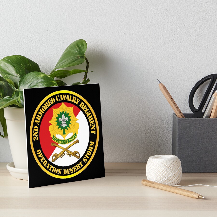 "Army - 2nd Armored Cavalry Regiment DUI - Red White - Operation Desert ...