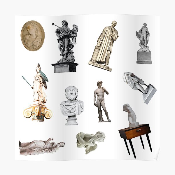 "Statues Sticker Pack 1" Poster for Sale by thatsit-itslit | Redbubble