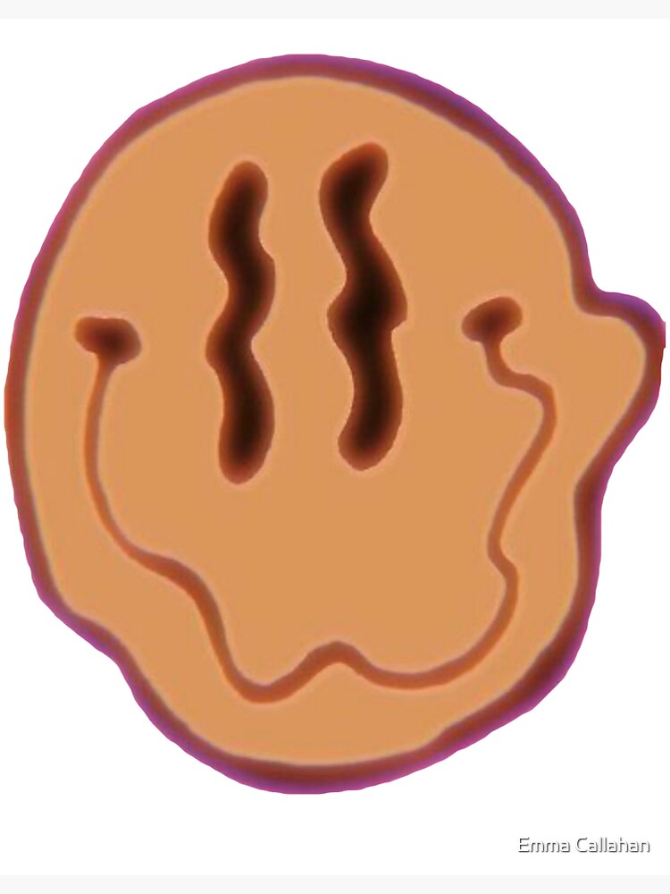 "Wavy Smiley face" Sticker for Sale by emma-callahan | Redbubble