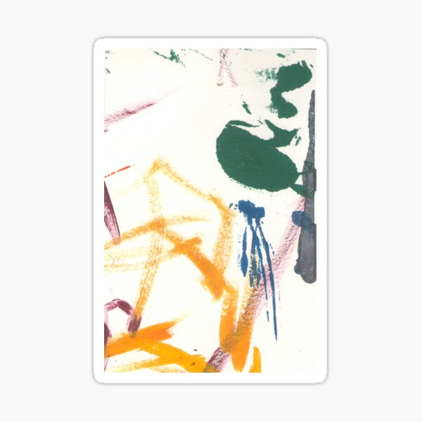 "Abstract Art Paint Brush Strokes" Sticker for Sale by junepillows ...
