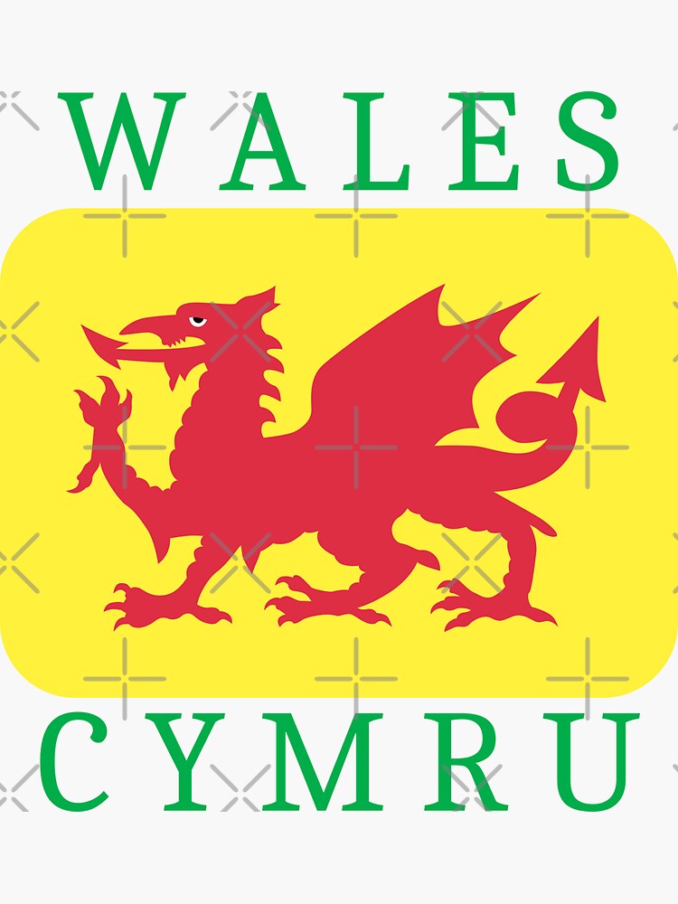 "Wales Cymru Red Dragon" Sticker by FedSherDesign | Redbubble
