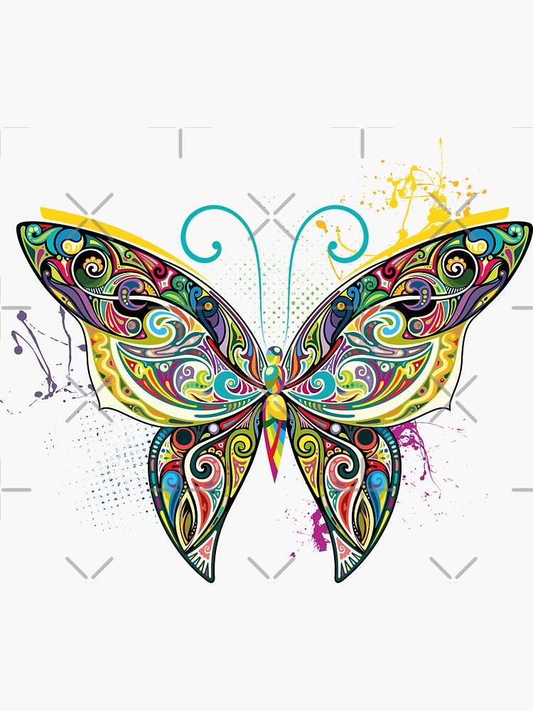 "Purple Butterfly Emoji" Sticker for Sale by Miaramar | Redbubble