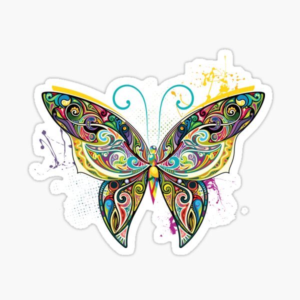 "Purple Butterfly Emoji" Sticker for Sale by Miaramar | Redbubble