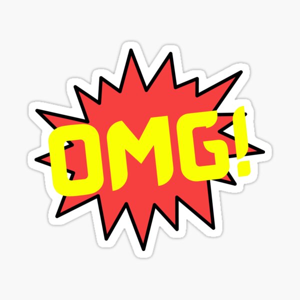 "OMG!" Sticker for Sale by PureGeometry | Redbubble