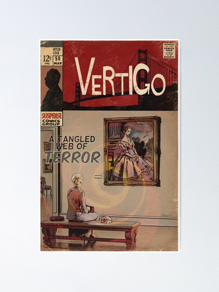 "Vertigo - Alfred Hitchcock Comic Book Fan Art " Poster for Sale by ...