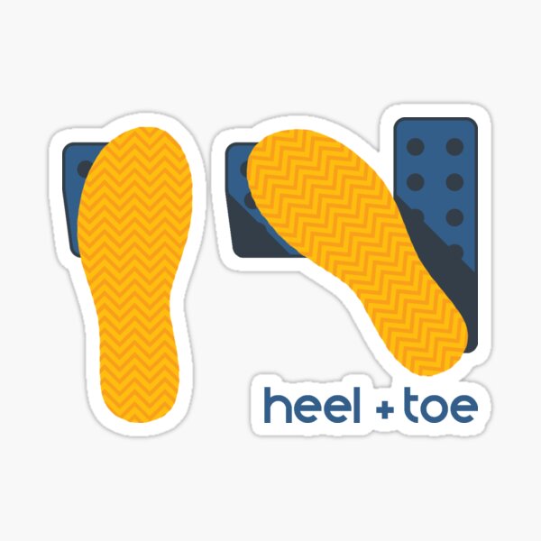 "heel toe" Sticker for Sale by BGWdesigns | Redbubble