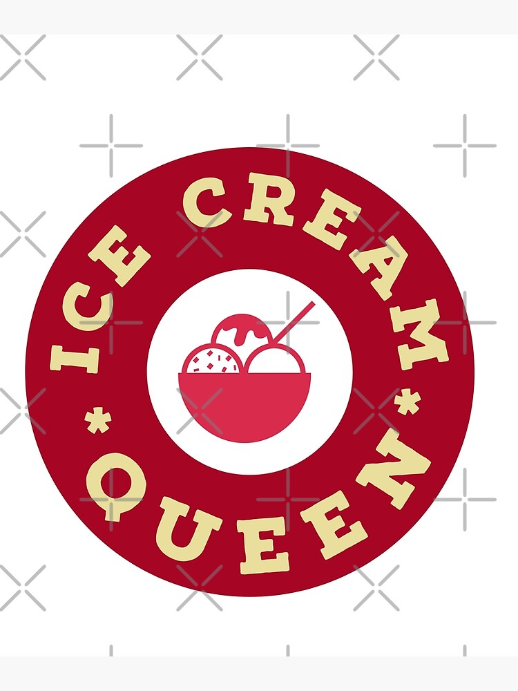 "Ice cream queen, cute ice cream logo" Art Print for Sale by efenem ...