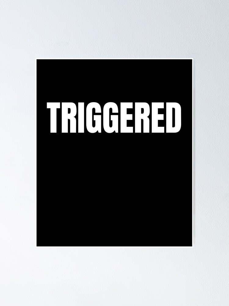 "TRIGGERED Text Based Generational & Emotional Quote Humor" Poster by ...