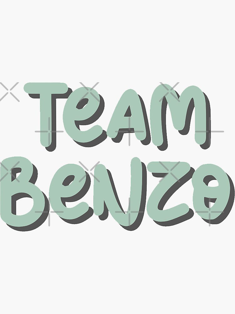 "team benzo " Sticker for Sale by christinag7 | Redbubble