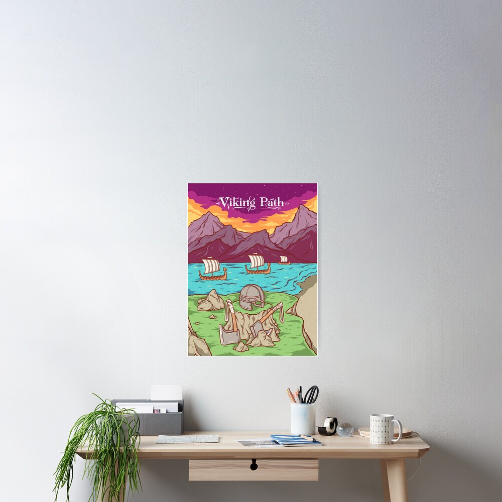 "Colored Viking Path" Poster by VikingPath | Redbubble