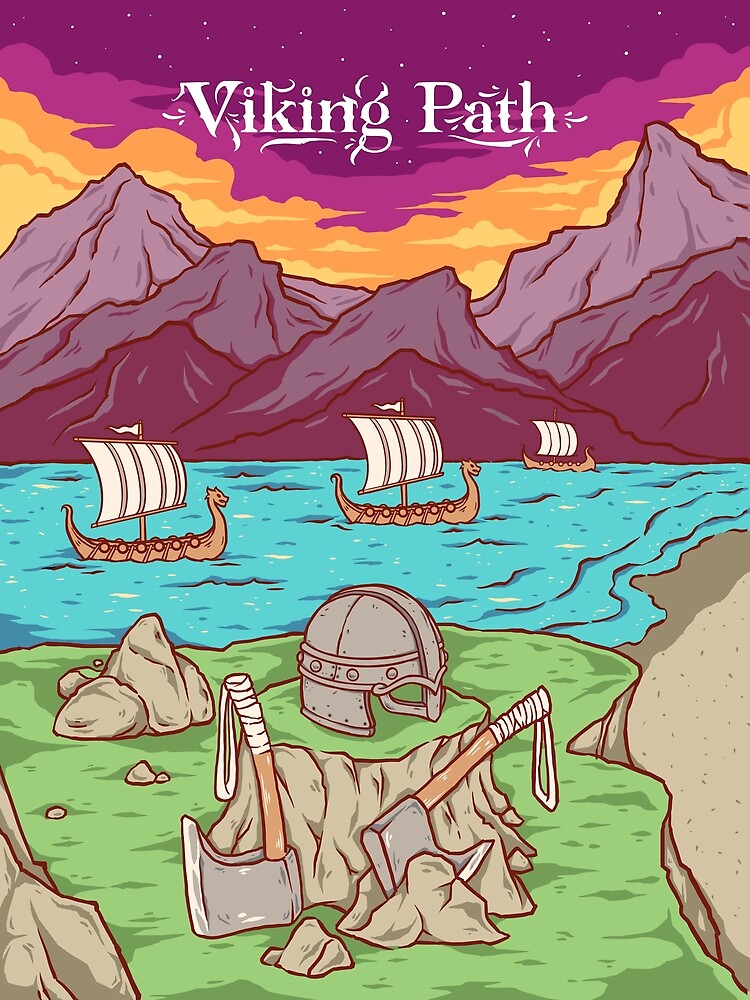 "Colored Viking Path" Poster by VikingPath | Redbubble